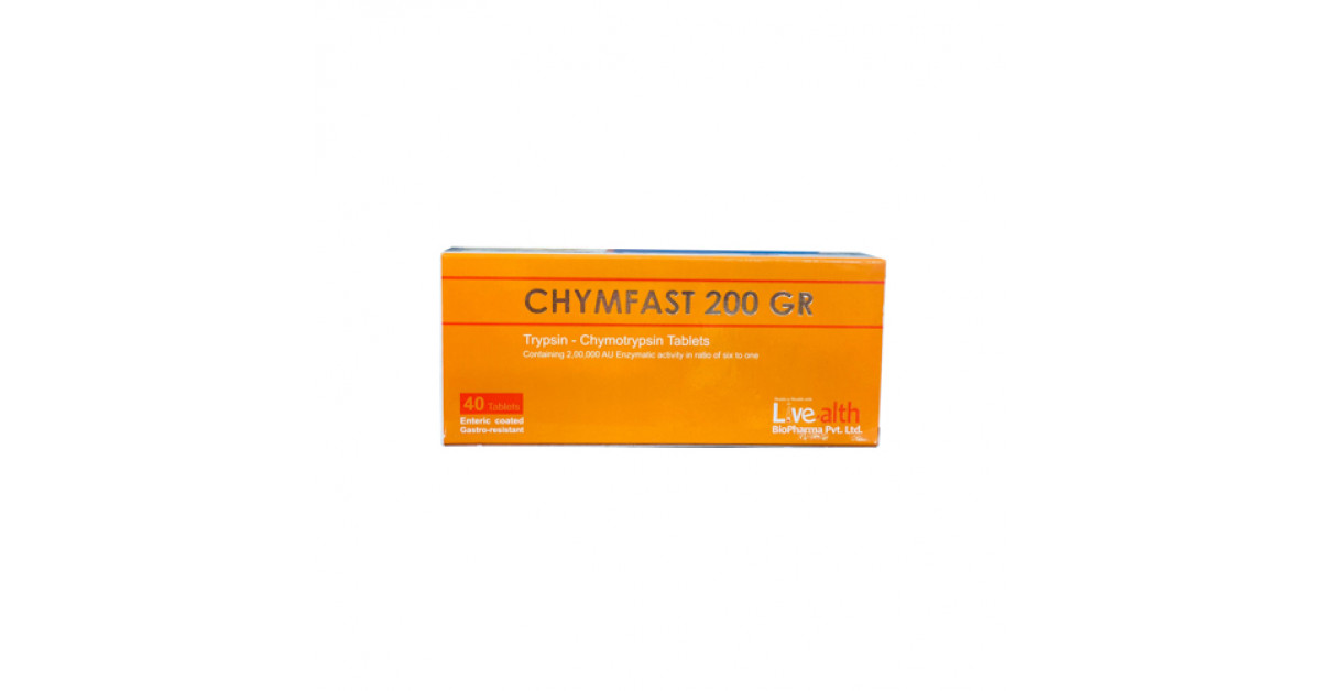Buy Chymfast 200 GR 40 Tablets Online