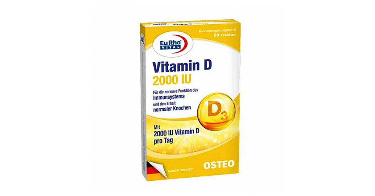 Eurho Vital Vitamin D 2000 IU 60 Tablets