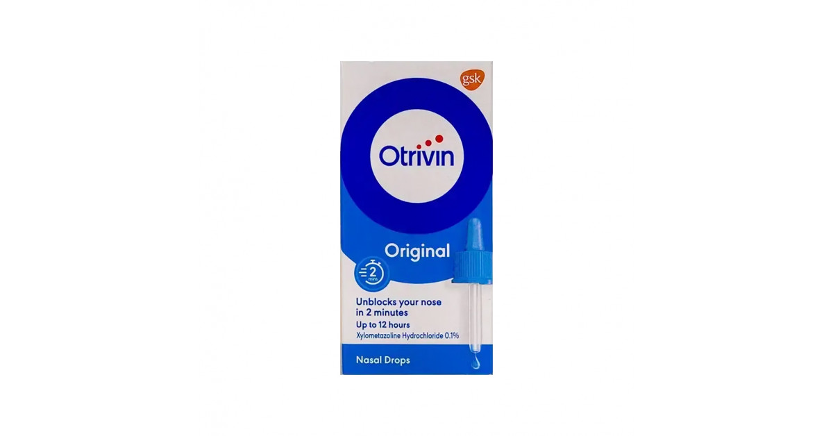 Otrivin Original 0.1% Nasal Drops For Adults 10ml