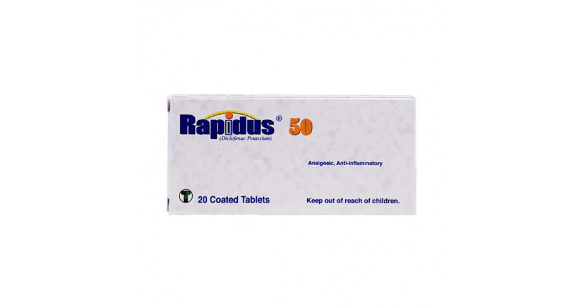 Rapidus 50mg 20 Tablets