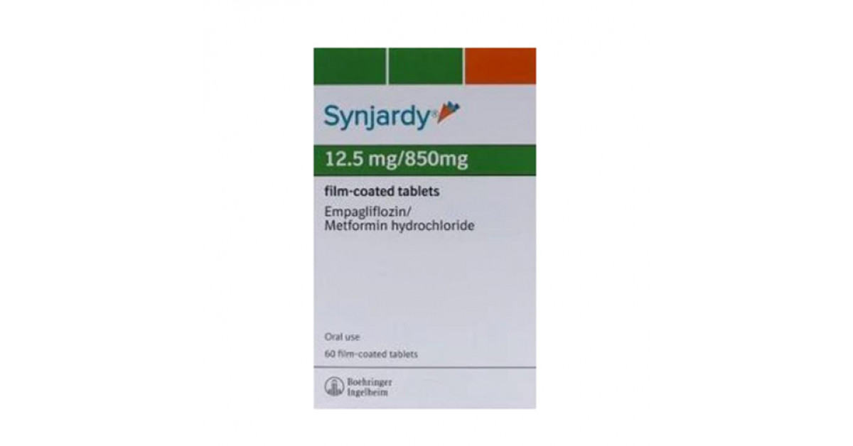 Synjardy 12.5mg/850mg 60 Tablets