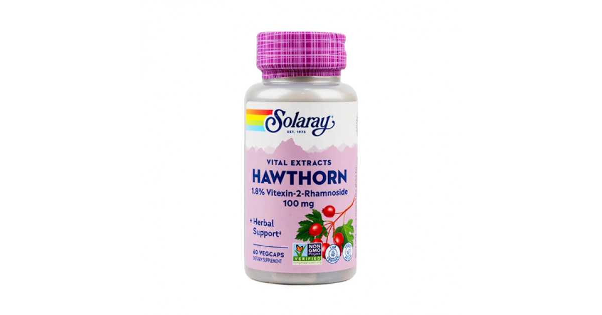 Solaray Hawthorn 100mg 60 Veg Capsules